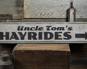 Hayrides Wood Sign Hayride Sign Hayride Decor Barn Decor - Etsy