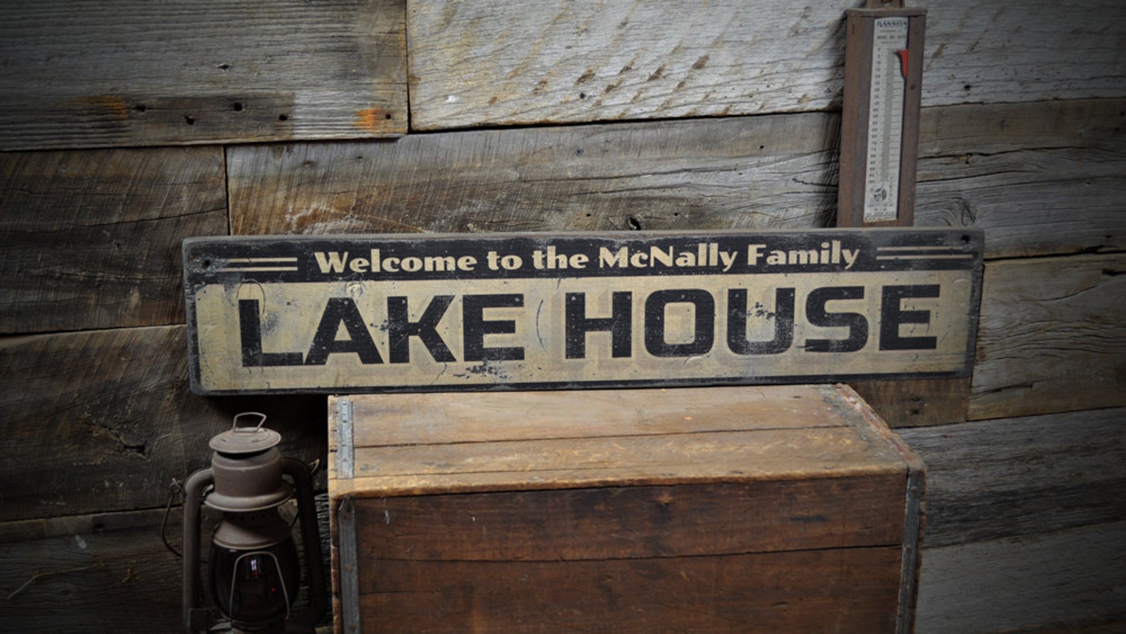 Custom Family Lake House Sign Rustic Hand Made Vintage - Etsy