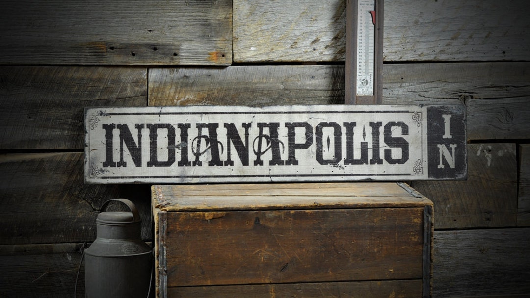 Custom City & State Sign, City Decorations - Distressed Rustic Hand ...