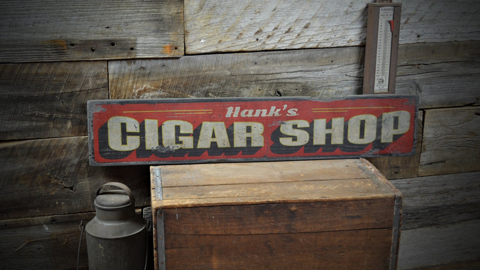 Custom Cigar Shop Smoke Room Sign Rustic Hand Made Vintage - Etsy