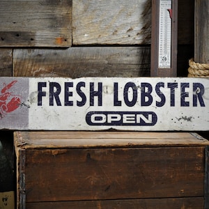 Custom Fresh Lobster Sign, Fresh Lobster Sign, Restaurant Decoration ...