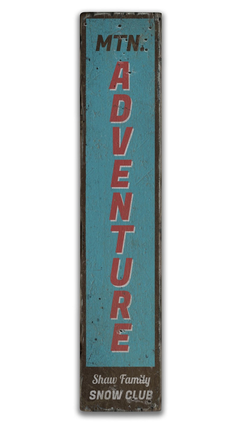 Mountain Adventure Sign, Wooden Mountain Sign, Mountain Sign, Old ...