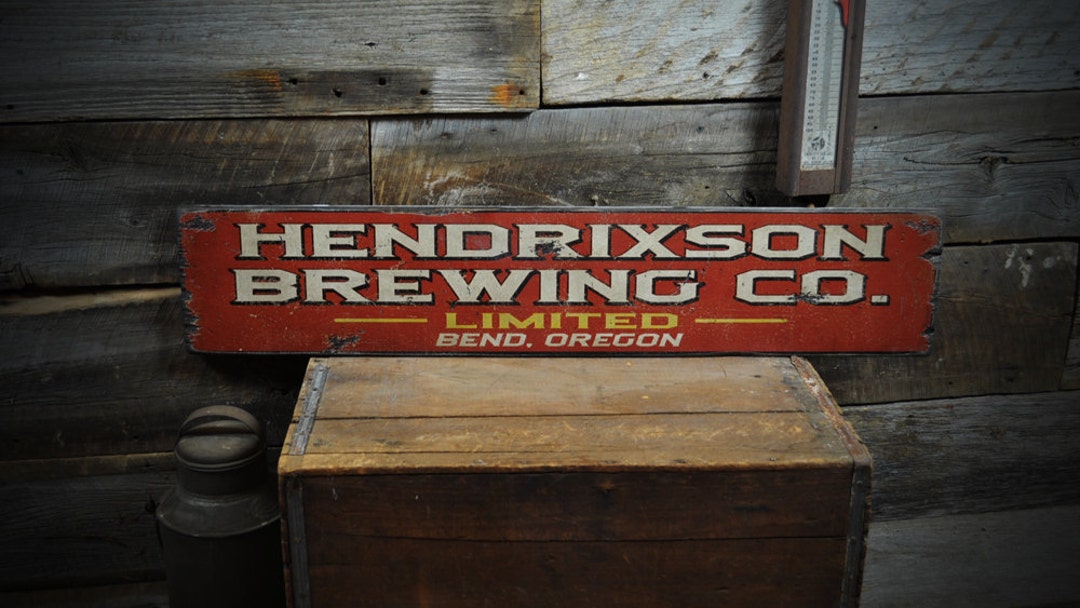 Custom Brewing Company City / State Sign - Rustic Hand Made Wooden - Etsy