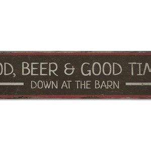 Food and Beer Sign, Best Bar and Grill Sign, Family Time Sign, Wooden ...