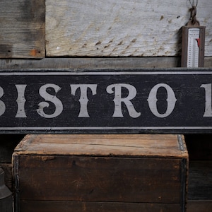Bistro Sign, Custom Bistro Sign, Wooden Bistro Sign, Bistro Restaurant ...