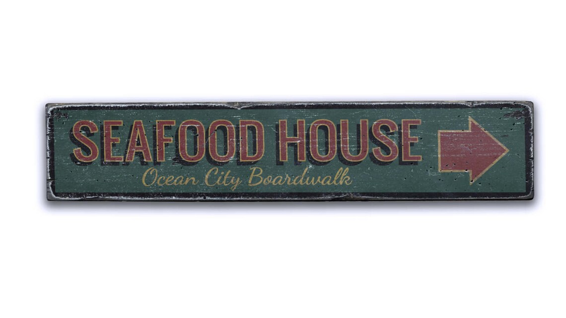 Seafood House Sign Custom Wood Sign for Seafood Lover Gift - Etsy