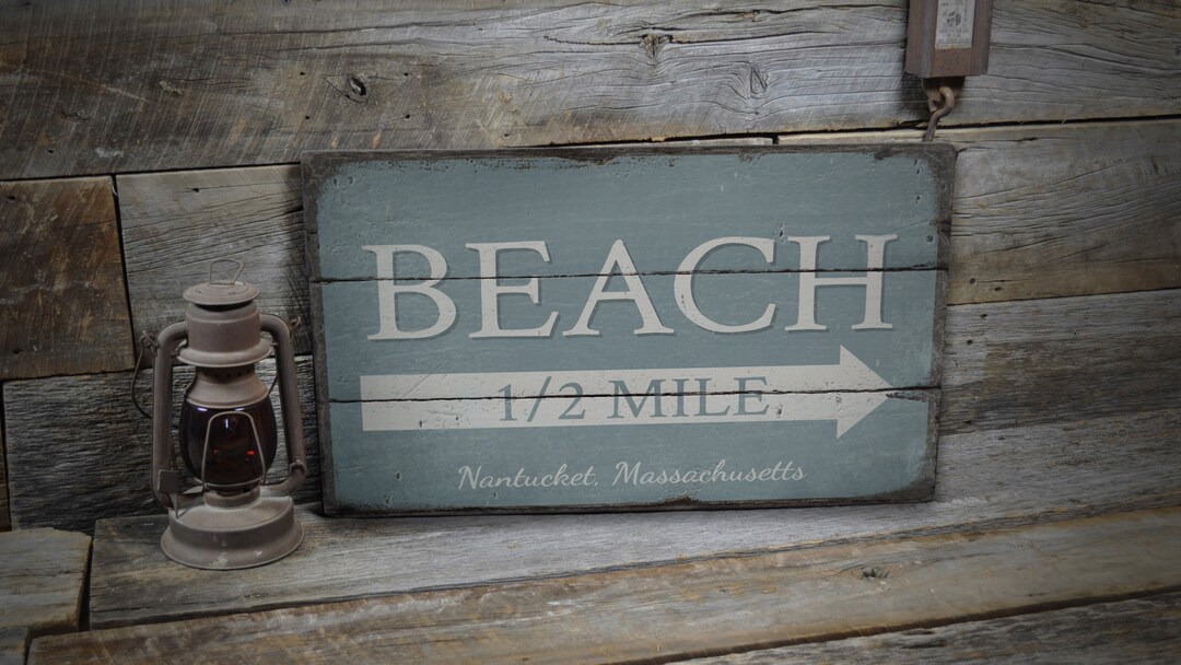 Beach Distance Sign, Distance Beach Sign, Beach Living Sign, Beach Gift ...