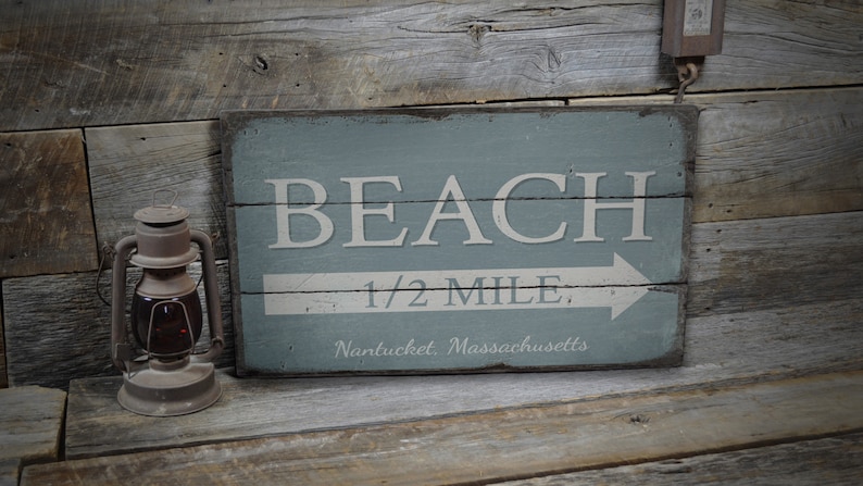 Beach Distance Sign Distance Beach Sign Beach Living Sign - Etsy