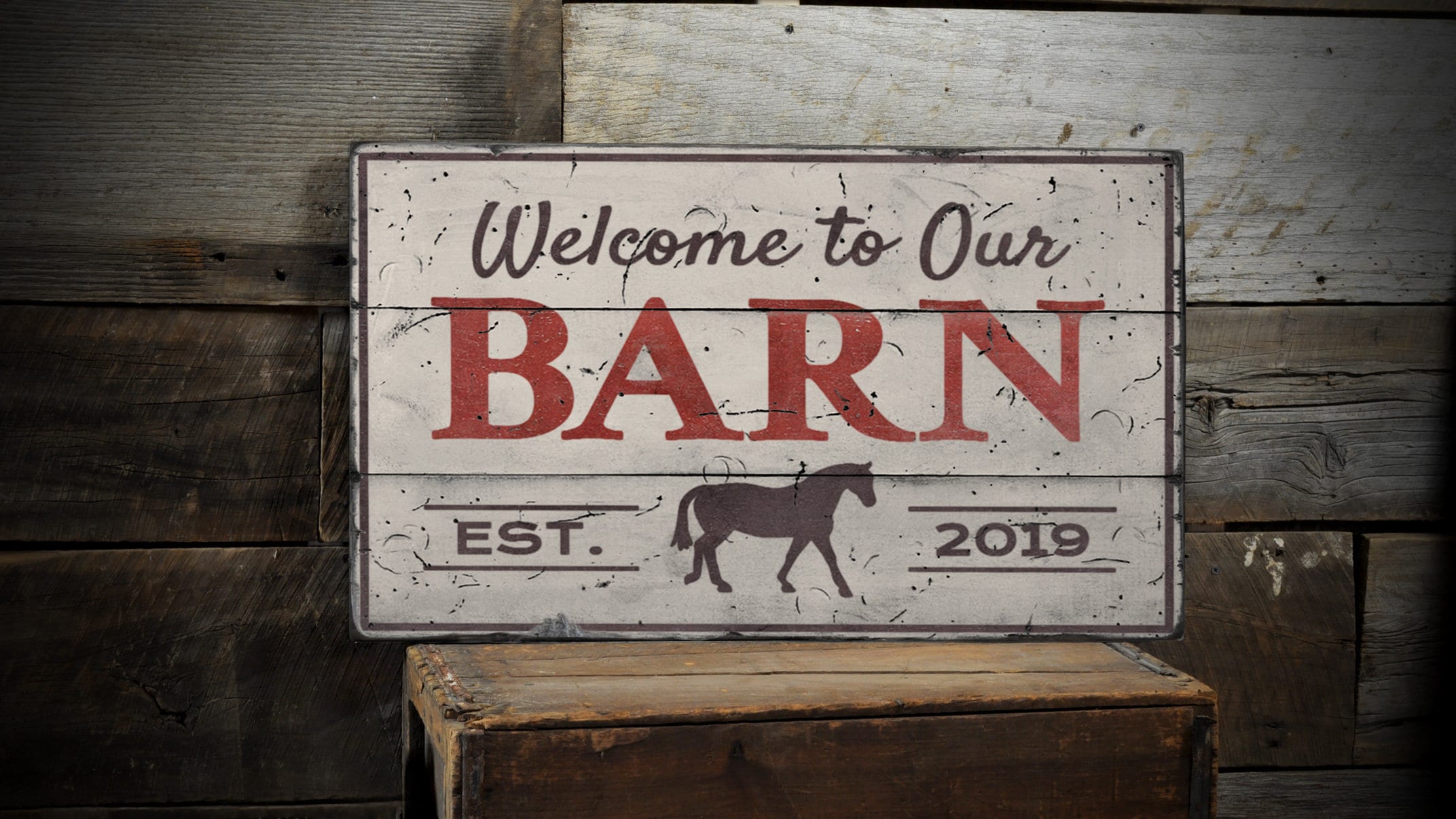 Barn Welcome Sign, Barn Entryway Sign, Farmhouse Entry Sign, Old Style ...