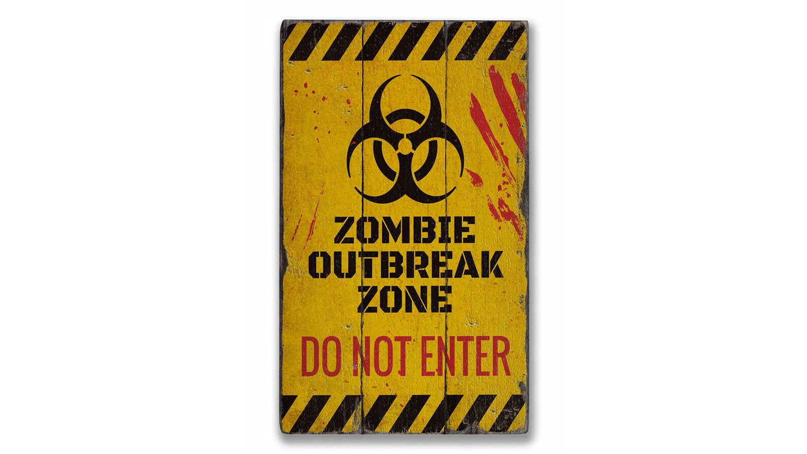 Zombie Outbreak Sign Zombie Zones Signs Old Zombie Sign | Etsy