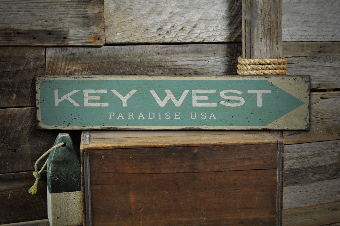 Key West Paradise Sign Key West Lovers Key West Sign Wood - Etsy