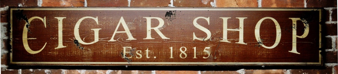 Wood Cigar Sign, Custom Cigar Sign, Cigar Shop Sign, Smoker Lounge Sign ...
