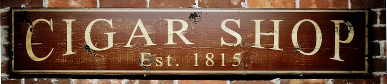 Wood Cigar Sign, Custom Cigar Sign, Cigar Shop Sign, Smoker Lounge Sign ...