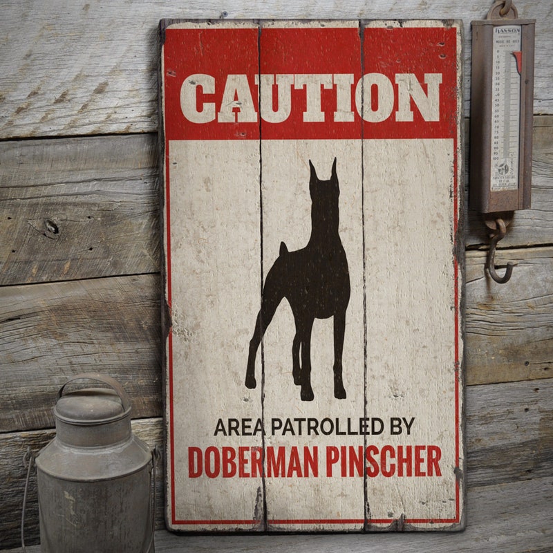 Doberman Dog Sign - Etsy