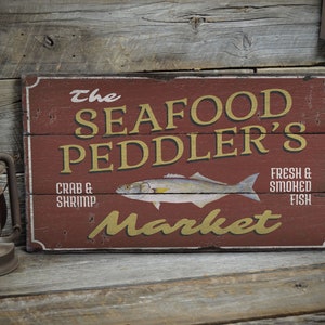 Seafood Eats Sign, Seafood Market Sign, Fish Shop Sign, Beach Dream ...