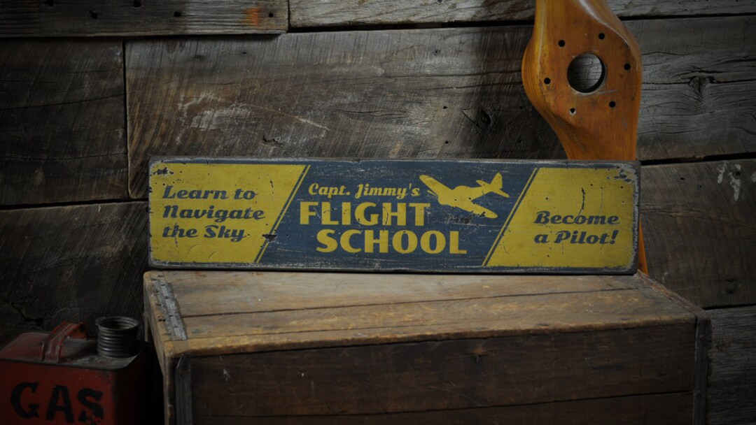Pilot Gift, Custom Wood Sign, Aviator Gift, Vintage Aviation Sign ...