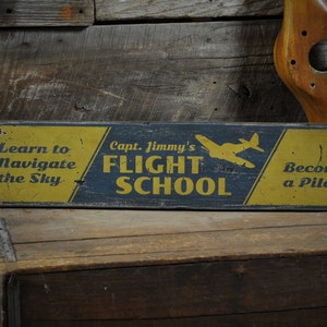 Pilot Gift, Custom Wood Sign, Aviator Gift, Vintage Aviation Sign ...