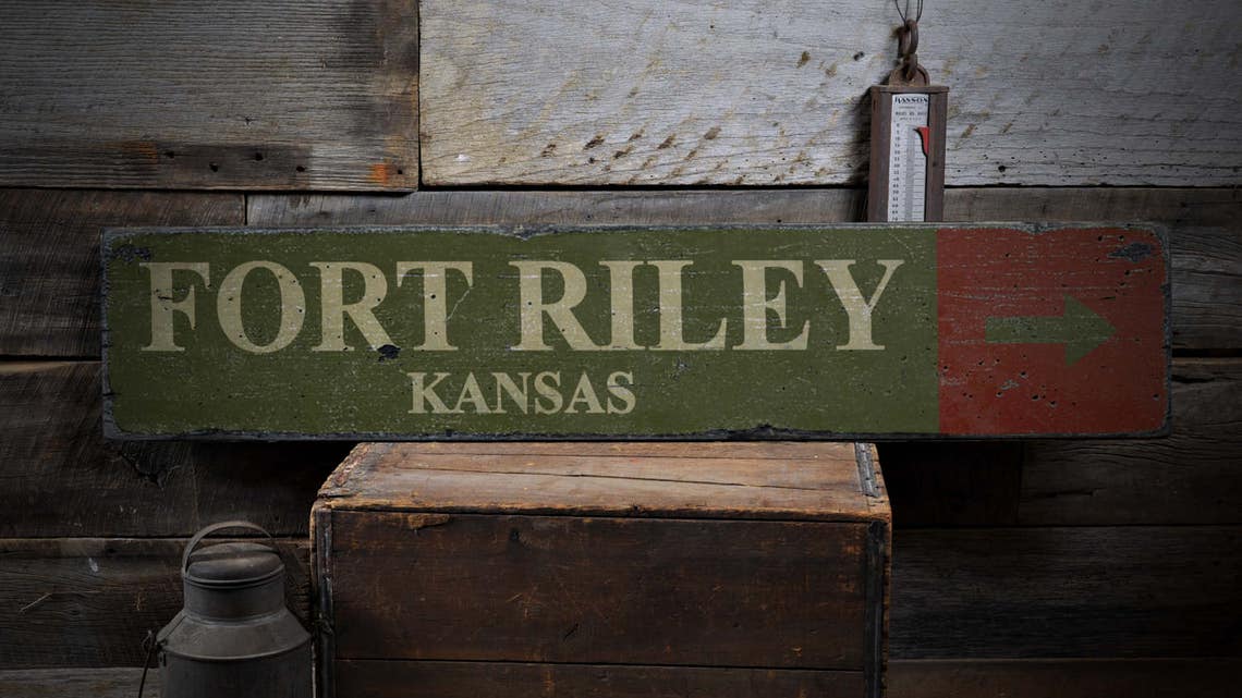 Fort Riley Sign Custom Military Sign Fort Riley Gift Fort - Etsy