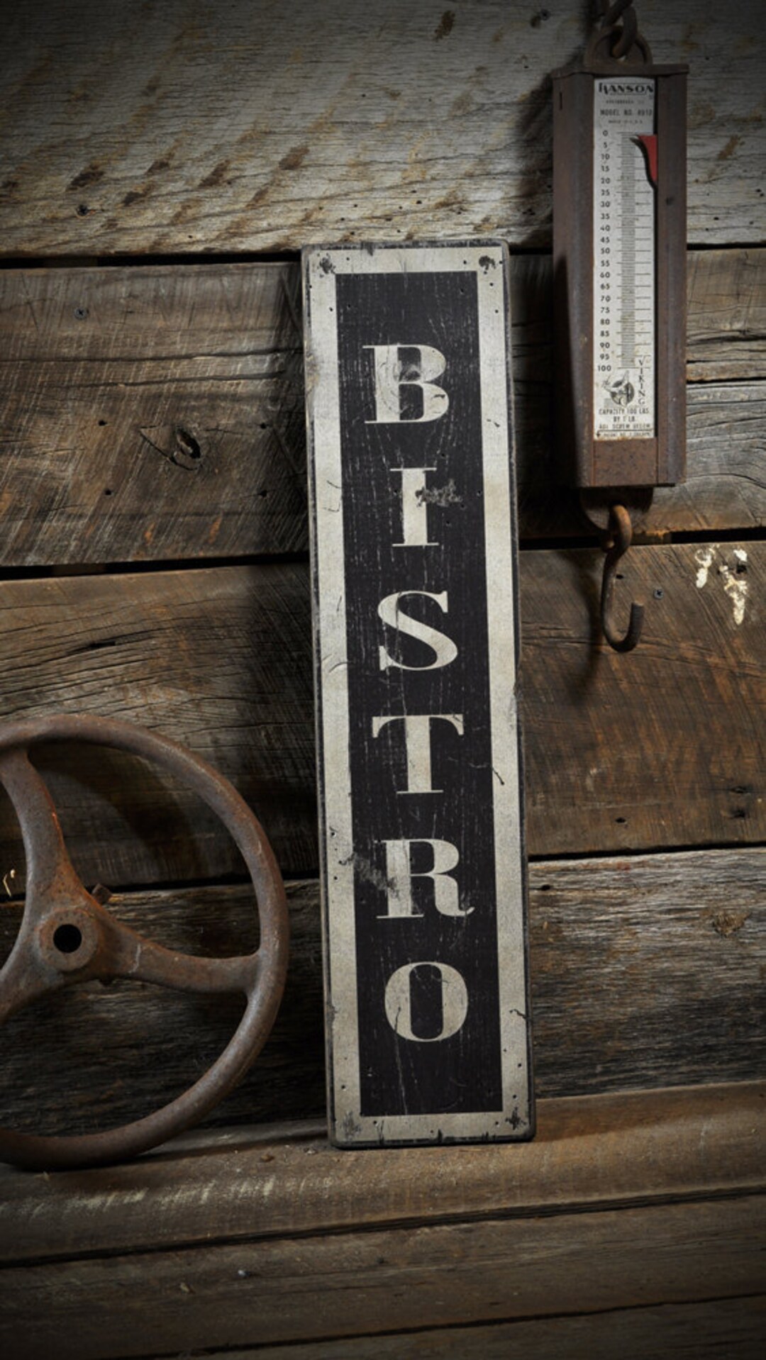 Bistro Sign, Vertical Bistro Sign, Wooden Bistro Sign, Kitchen Wall ...