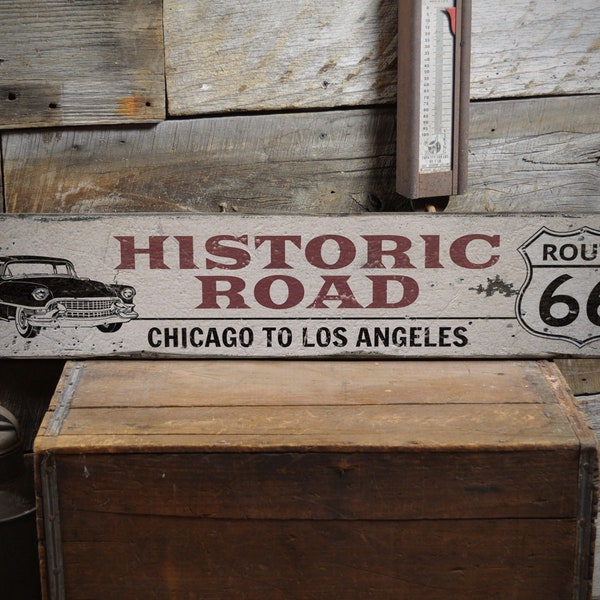 Route 66 Wooden Sign - Etsy