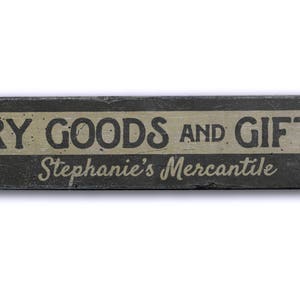 Dry Goods & Gifts Sign, Mercantile Decor, Custom Gift Shop Sign, Dry ...