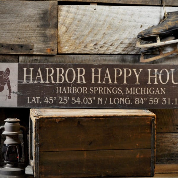 Metal Lat Long Signs - Etsy