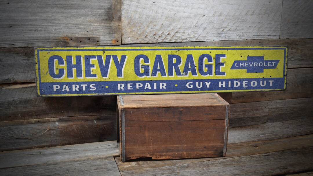 Chevy Garage Sign, Chevy Repair Sign, Chevy Parts Sign, Chevy Guy ...