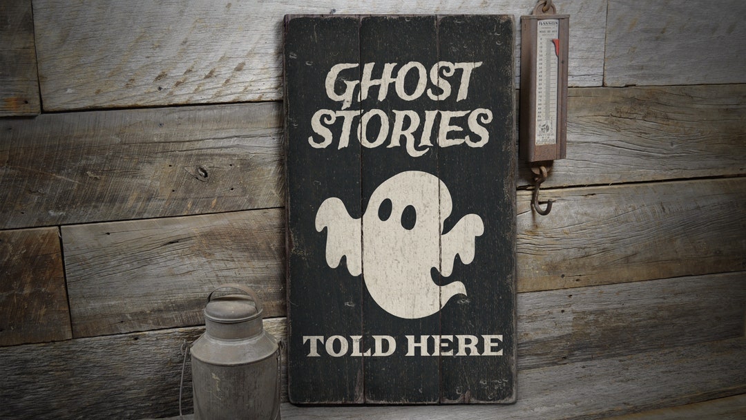 Ghost Stories Sign, Stories Told Here Sign, Wood Scary Sign, Wood ...