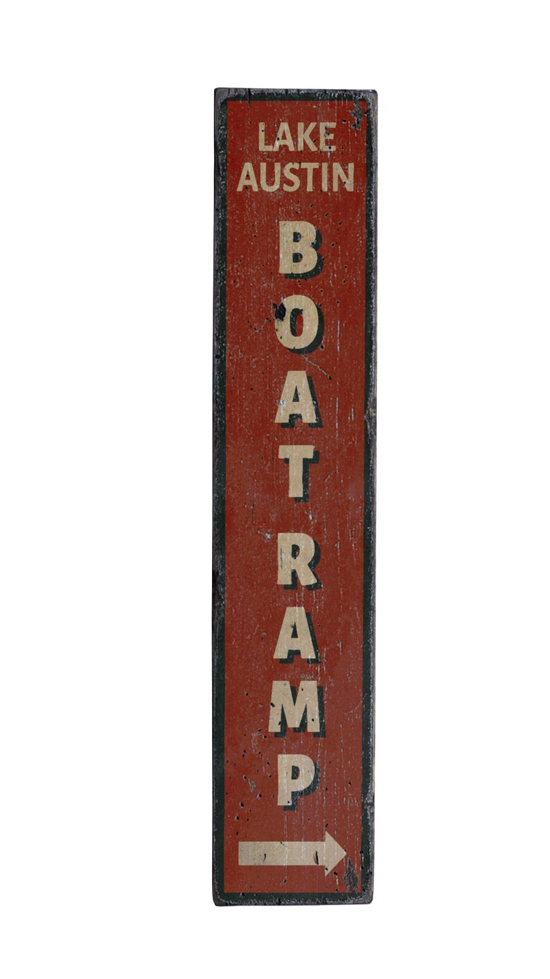 Boat Ramp Sign, Rustic Boat Sign, Custom Boating Decor, Boat Owner Gift ...