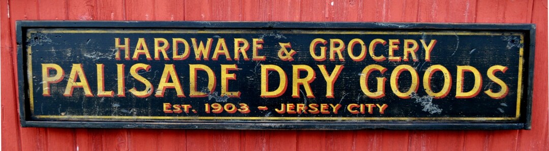 Hardware & Grocery - Personalized Dry Goods Wood Sign - Rustic Hand ...