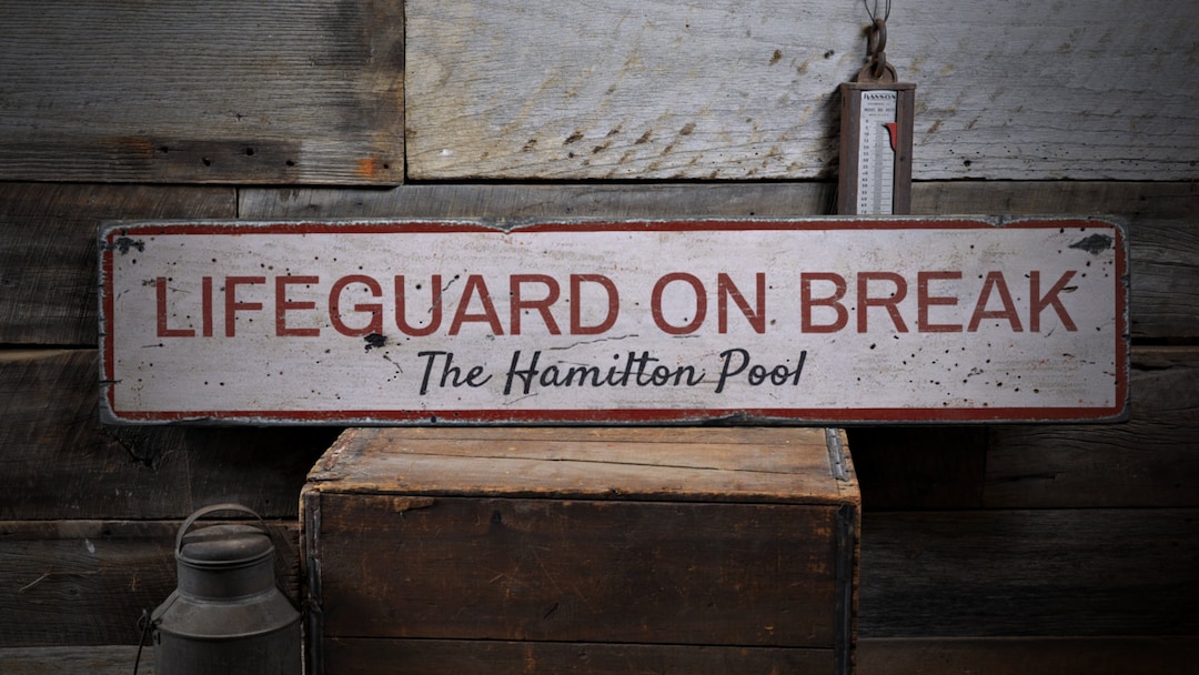 Lifeguard Sign, Lifeguard Gift, Pool House Decor, Custom Pool Sign ...
