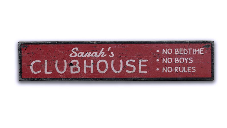 Girl's Clubhouse Wood Sign, Girl Room Sign, Girl Gift, Girl Room Decor ...