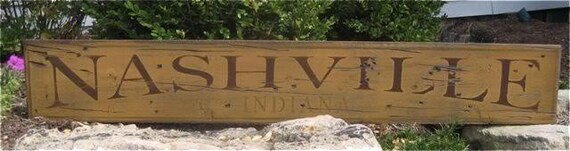 Nashville Indiana Arched Wood Sign Indiana Decorations | Etsy