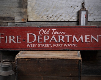 FIREFIGHTER ZONE Sign Fire Fighter Fireman Gift House Station Graduate ...