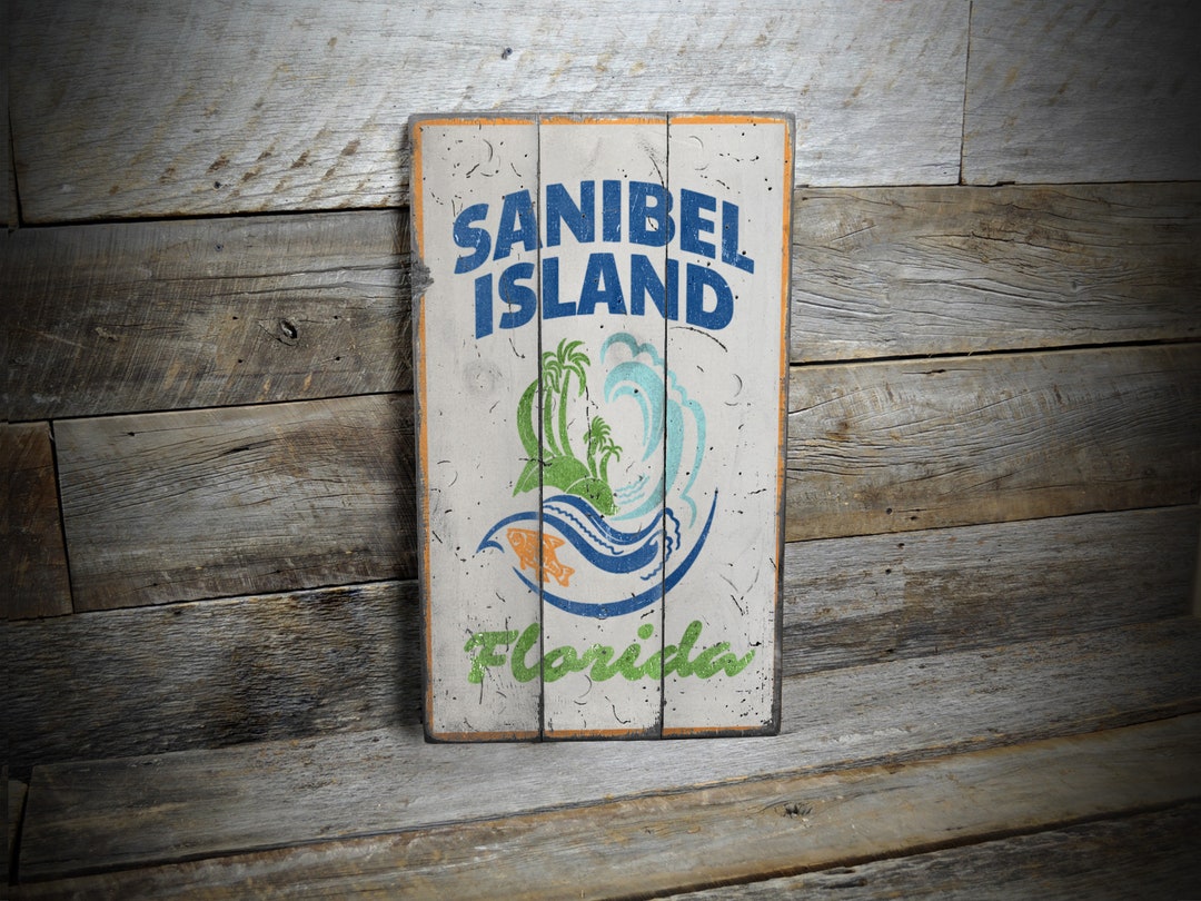 Sanibel Island Sign, Sanibel Florida Sign, Florida Wall Decor, Island ...