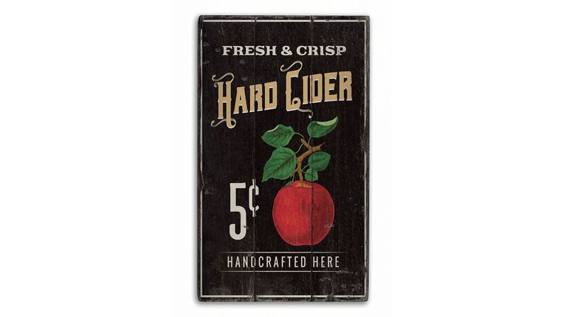 Hard Cider Sign Apple Cider Decor Fresh Apple Picks Sign - Etsy