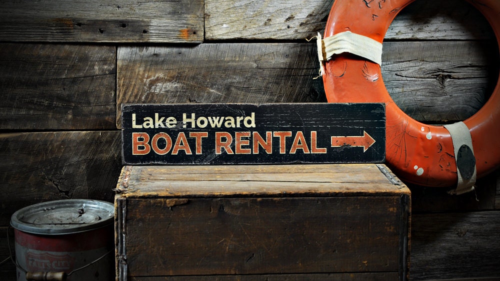 Custom Boat Rental Arrow Lake House Sign Wood Custom Boat | Etsy