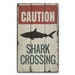 Shark Crossing, Caution Shark Sign, Wood Shark Xing Sign, Wooden Shark ...