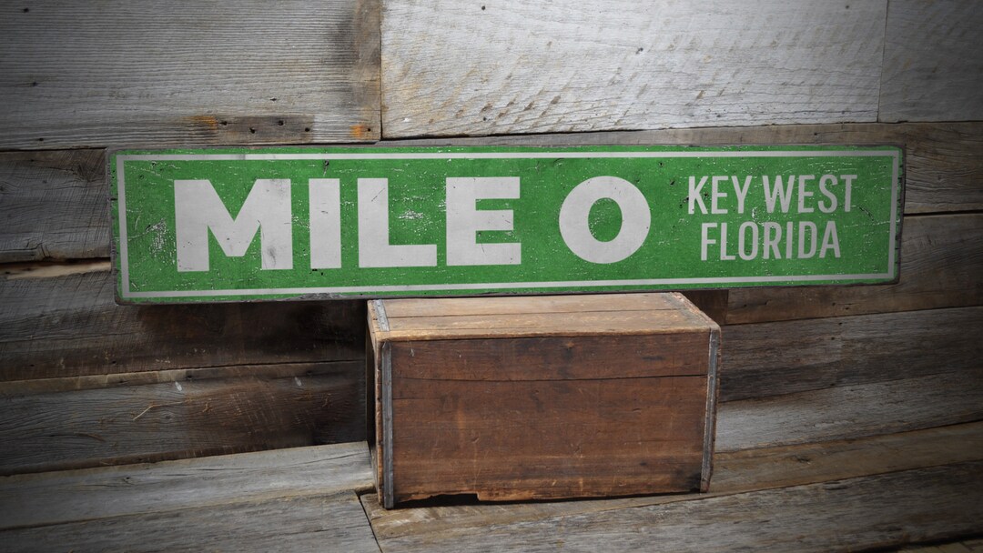 Mile 0 Sign, Key West Sign, Florida Sign, Location Sign, Beach Wall ...
