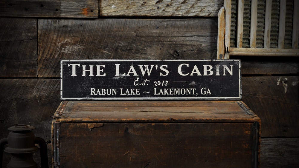 Lake Cabin Sign Custom Lake Sign Lakehouse Sign Lake Decor - Etsy