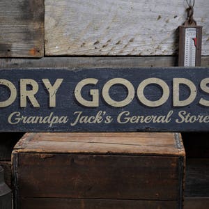 Goods Arrow Sign, Custom Dry Goods Decor, Dry Goods Sign, General Store ...