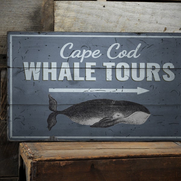 Cape Cod Wooden Whale Sign - Etsy