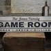 Family Game Room Wood Sign Custom Name Sign Poker Darts - Etsy