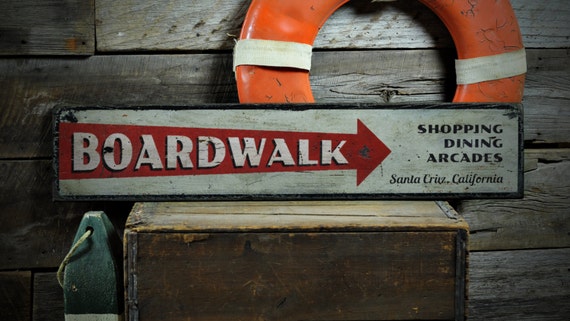 Boardwalk Arrow Sign Custom Boardwalk Sign Arcade Sign | Etsy