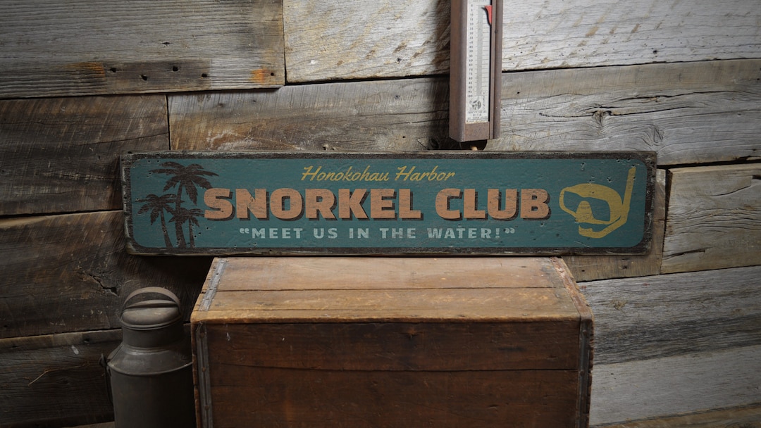 Snorkel Ocean Sign, Snorkel Dive Lover, Snorkel Gift, Custom Ocean ...