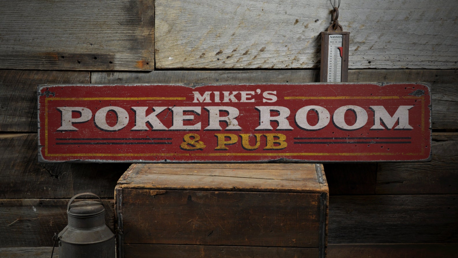 Poker Room & Pub Wood Sign Personalized Game Room Sign - Etsy