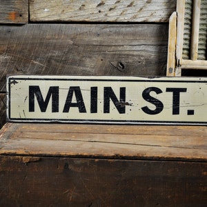 Rustic Old Style Street Sign - Rustic Hand Made Distressed Wooden Sign ...