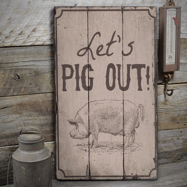 Pig Out Sign - Etsy