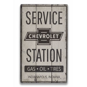 Chevy Service Station Sign, Chevrolet Service Sign, Chevy Sign, Chevy ...
