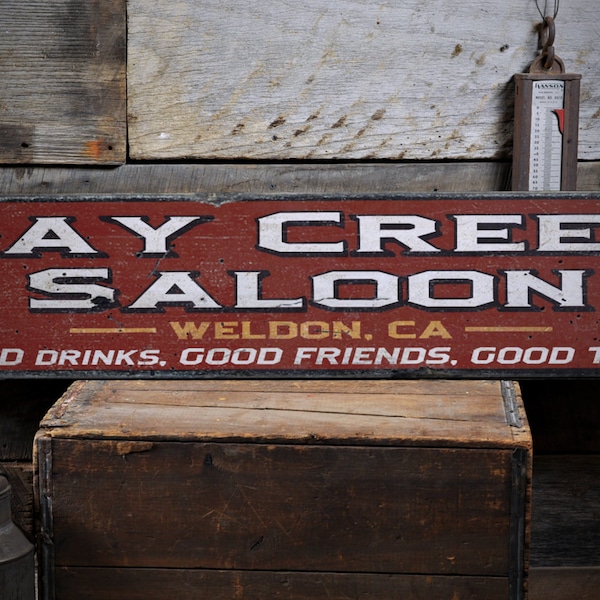 Wood Saloon Sign - Etsy